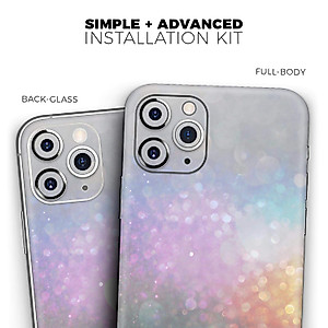 Design Skinz Tie Dye Unfocused Glowing Orbs of Light - DesignSkinz Protective Vinyl Decal Wrap Skin Cover Compatible with The Apple iPhone XR (Full-Body, Screen Trim & Back Glass Skin)