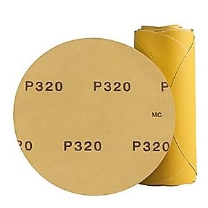 100 PCS PSA Sanding Discs 6 Inch 320 Grit Adhesive Backed Sandpaper Roll Sticky-Back Sandpaper for DA Sander Self Stick Aluminum Oxide Round Automotive Sandpaper with Sticky Back