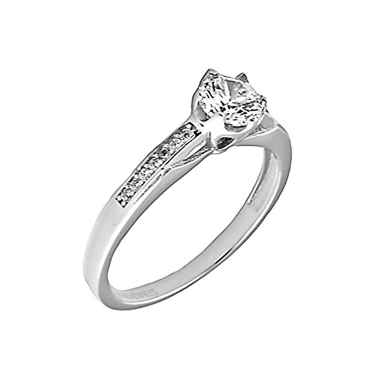 Lilly: 0.96ct Brilliant-cut Russian Ice on Fire CZ Promise Engagement Ring 925 Silver, 3193 sz 6.0