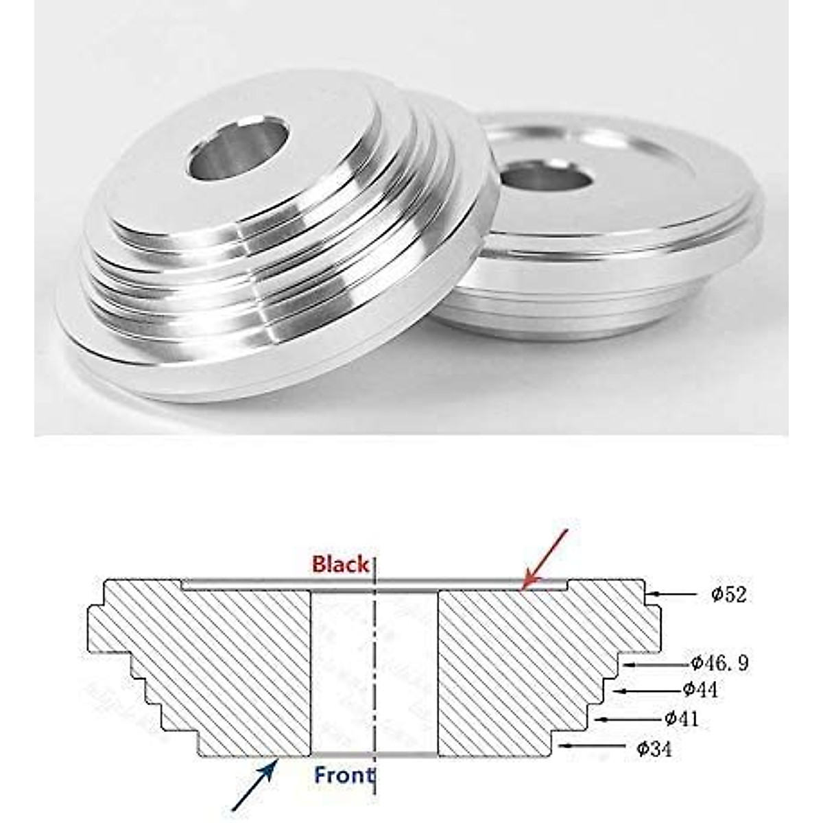 WIROJ BlueSunshine Bike Headset Cup and Bottom Bracket Press Installation Tool,Bike Headset Press-in Tool,Bicycle Repair Accessories Bearing Installer (Orange)