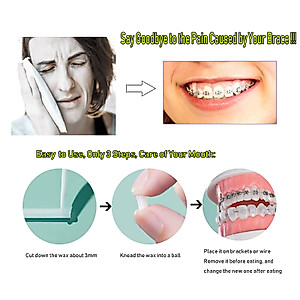 Orthodontic Wax for Braces, HRASY 10 Pack Dental Wax Brace Wearer Wax for Relieving Irritation and Pain, White Flavorless