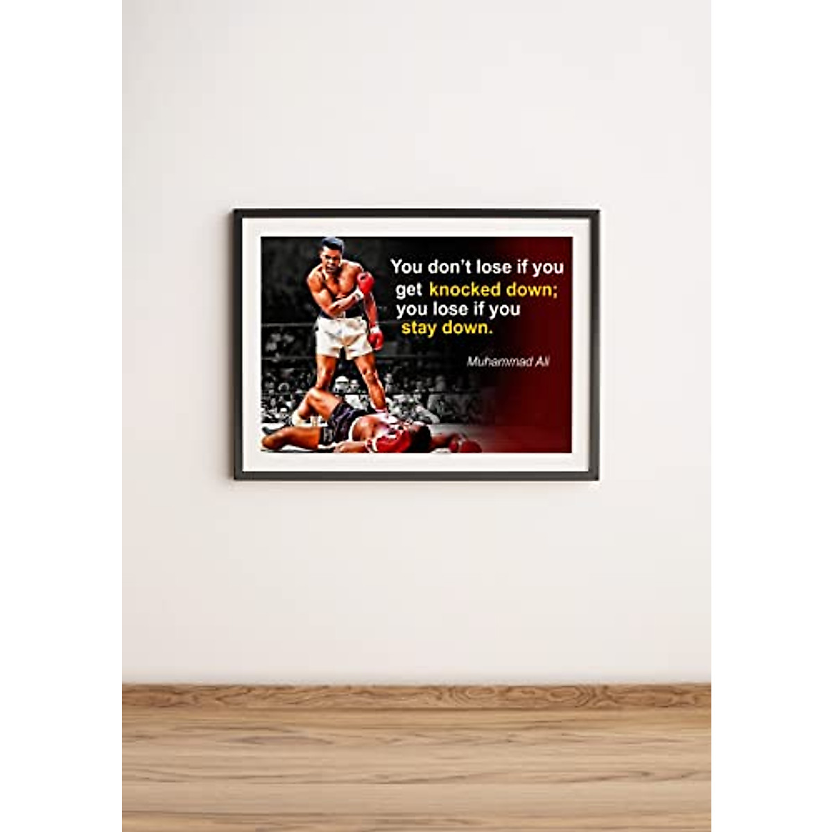 Muhammad Ali Poster Quote Boxing Black History Month Posters Sports Quotes Decorations Growth Mindset Décor Learning Classroom Teachers Decoration Educational Teaching Supplies Black Wall Art P044