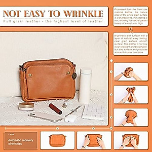 Crossbody Leather Shoulder Bags and Clutches, 3 Layer Crossbody Leather Shoulder Bags and Clutches (Red)