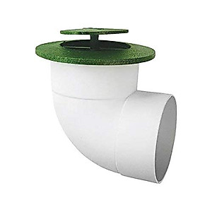 NDS Pop-Up Drainage Emitter with Elbow, For 3 in. Drain Pipes, Green Plastic