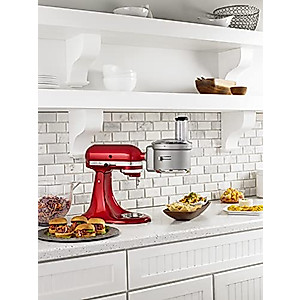 KitchenAid KSM2FPA Food Processor Attachment, Dicing Kit, Silver