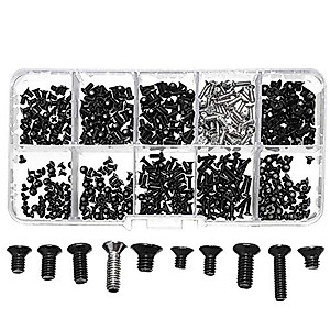 500Pcs for Laptop Notebook for Computer Screw Kit Set for IBM Hp Dell for Lenovo Samsung Sony Toshiba Gateway Acer - (Size: M2/ 3mm/ Black) SCRW-036346