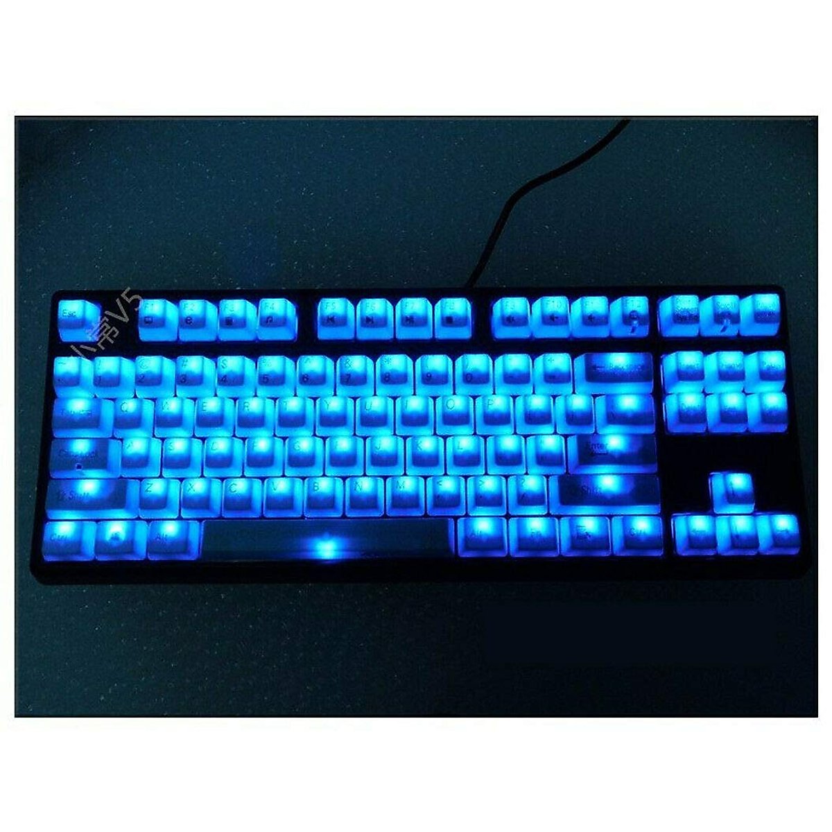 87 Keys Keycool PBT Doubleshot Keycap ANSI OEM Key Cap for Cherry MX Gaming Mechanical Keyboard