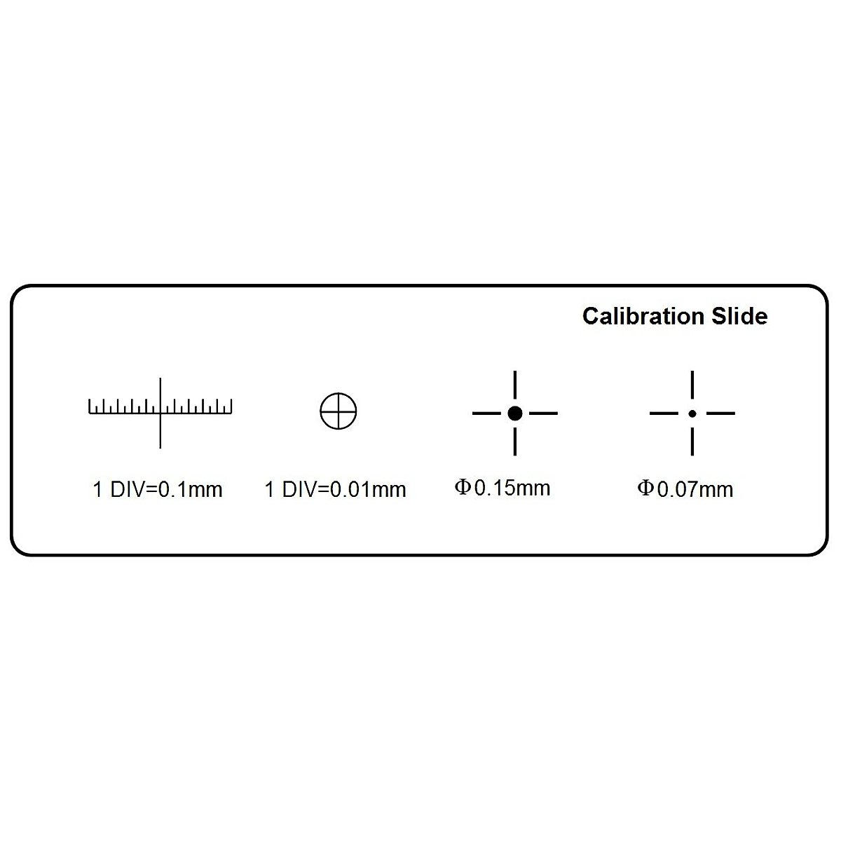 Microyn Microscope Stage Micrometer Calibration Slide (TCM-H) with 4-Scales and 0.01mm Line Resolution