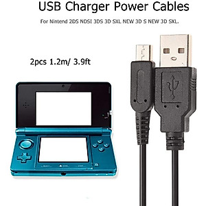 2x USB Charger Cable Charging Data SYNC Cord Wire for DSi NDSI 3DS 2DS XL/LL New 3DSXL/3DSLL 2DS Game Power Line