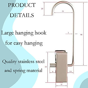 Koobay Boot Hangers Clips Hanging Laundry Hooks Clothes Pins Hanger with Clip, Portable Home Travel Hangers Drying Clips for Socks Towels Shoes Clamps,Heavy Duty Closet Hanger Organizer (20 Pack)