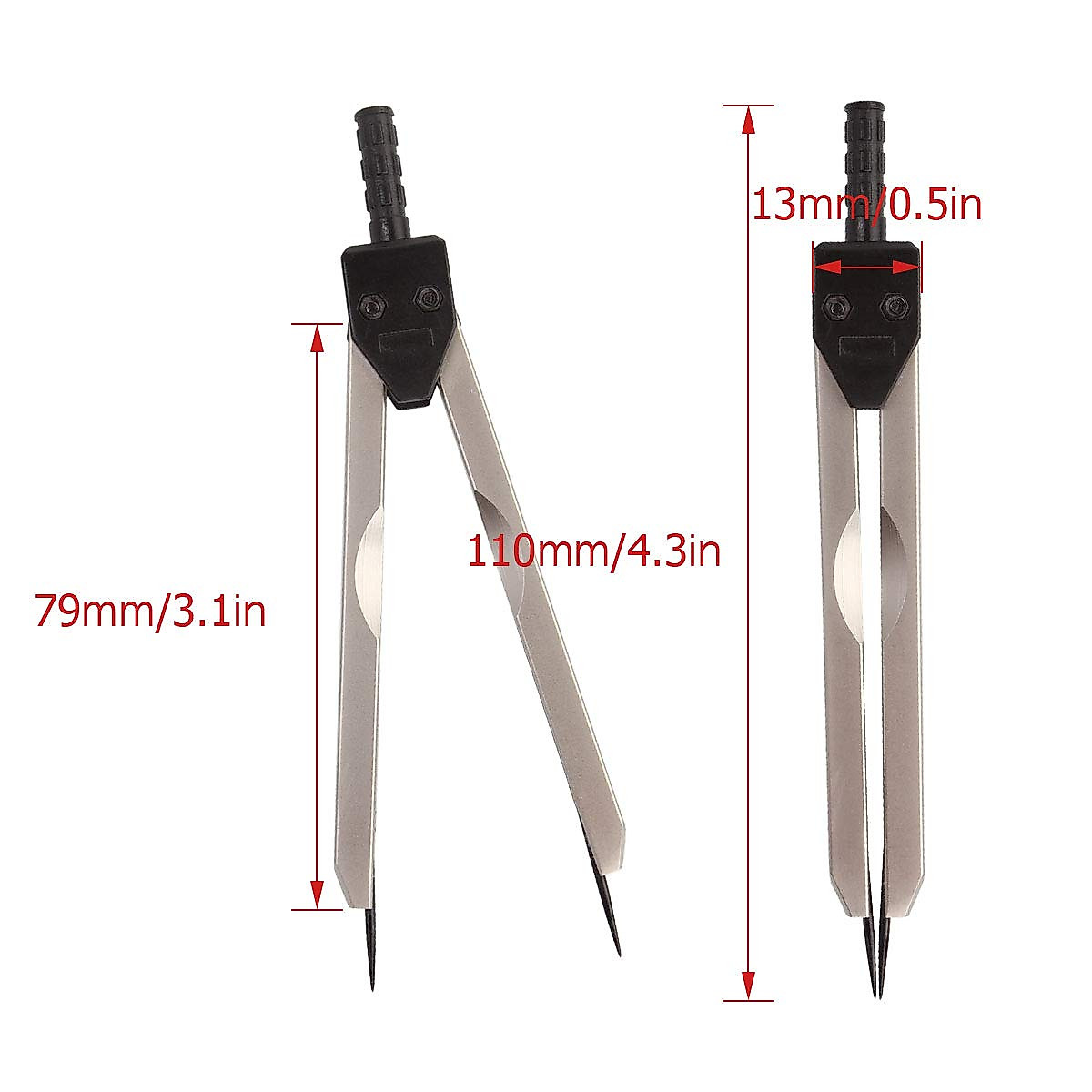 LANIAKEA ECG EKG Caliper Black Electrocardiogram Divider for Nursing