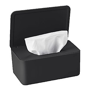 Toilet Wipes Dispenser, 21x12.5x10 cm/ 8.27x4.92x3.94 inch Baby Wipes Dispenser Perfect Look Wipe Container Portable Reusable Flushable Bathroom Storage Case Box to Keep Wipe Fresh