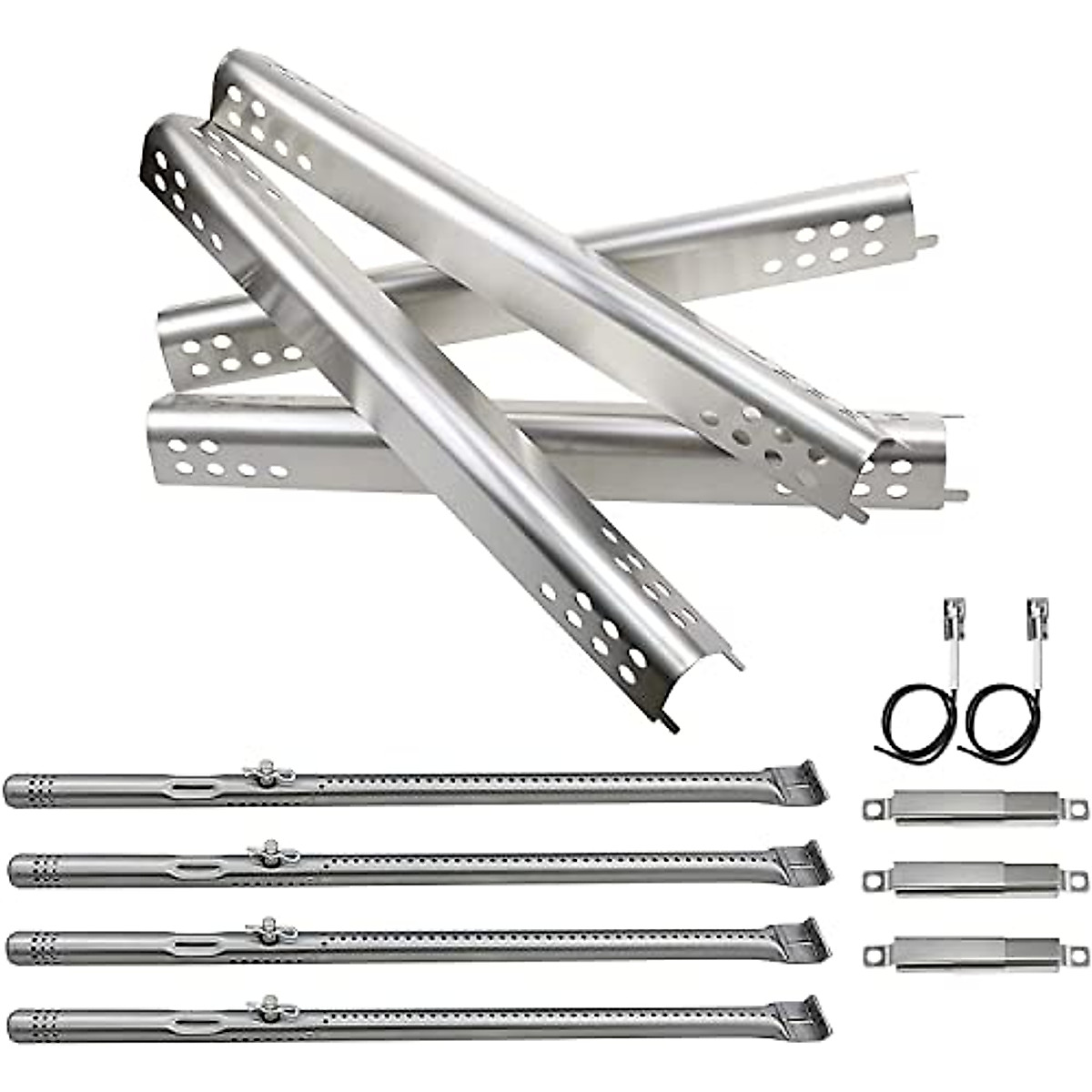 Hisencn Grill Replacement Parts for Charbroil Performance 475 4 Burner 463347017 463377319 463376017 463335517 463342119 463347418 G470-5200-W1 Burner G470-0004-W1A Heat Plates and Cooking Grates