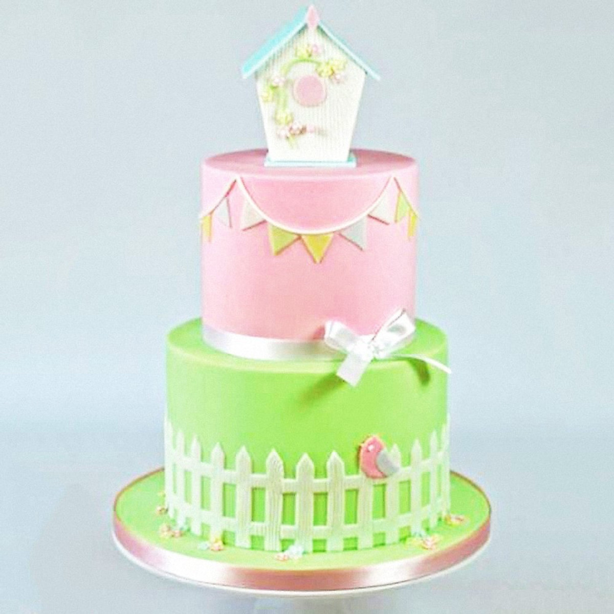 MoldFun 2Pcs Wood Fence Cookie Cutter Plastic Mold for Fondant, Gum Paste, Polymer Clay, Cake Border Decorating