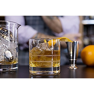 Crafthouse By Fortessa Professional Barware by Charles Joly Signature Collection, 4 Count (Pack of 1), Double Old Fashioned Glass