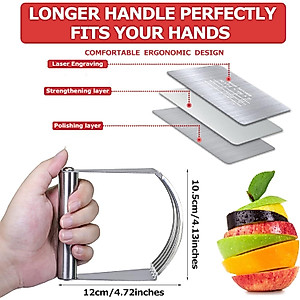 ISZW Dough Blender Pastry Cutter Set, Pastry Cutter Pastry Scraper Set, Stainless Steel Dough Pastry Scraper/Cutter/Chopper, Multipurpose Pizza/Biscuits/Dough Cutter, Professional Baking Dough Tools