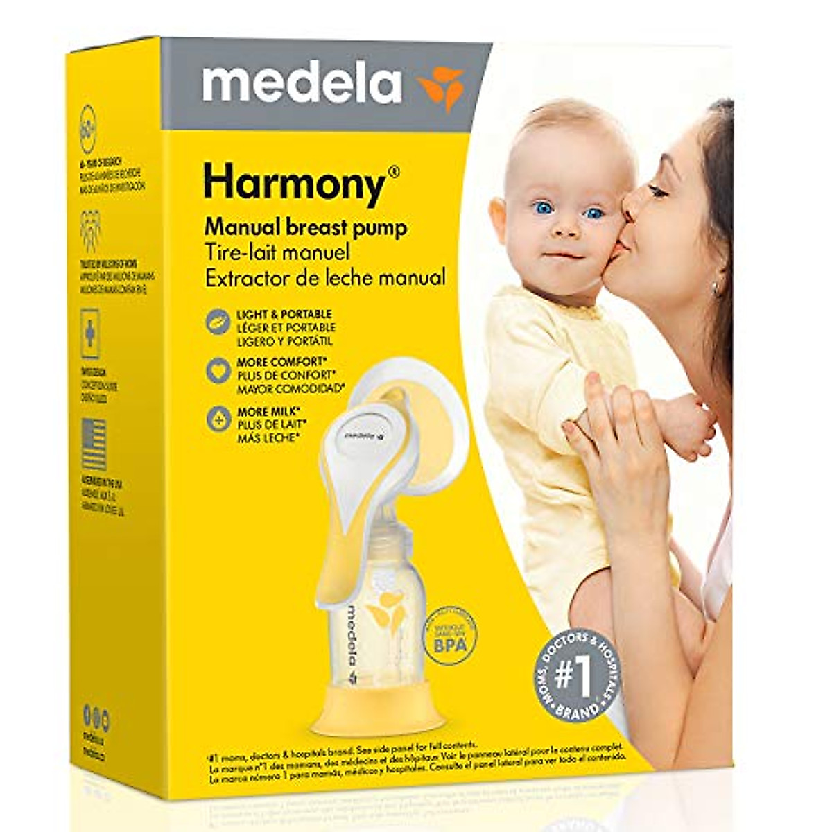 Medela Manual Breast Pump | Harmony Single Hand Breast Pump with Flex Breast Shields for More Comfort and Expressing More Milk