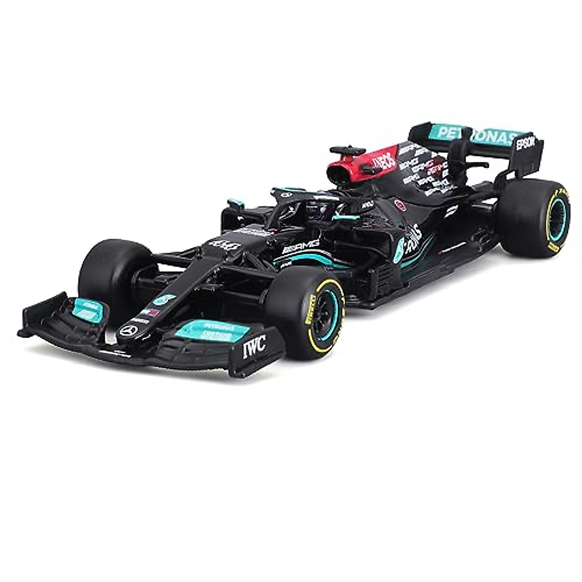Xiangtat 1/43 Bburago Mercedes-AMG F1 W12 E Performance #44 Lewis Hamilton 2021 1/43 Diecast Model Car (W12 E #44 W/Helmet)