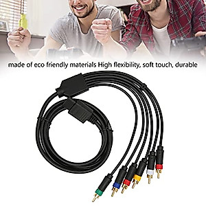 RGB Rgbs Multifunctional Composite Cable with Strong Stability High Flexibility, 4 BNC Heads, Made of Suitable for Crt Monitors, for NGC, for N64