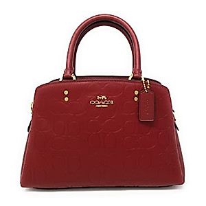 Coach Women's Mini Lilly Carryall (Signature Leather - Cherry)
