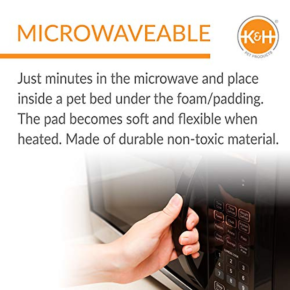 K&H Pet Products Microwavable Pet Bed Warmer Blue 9" x 9"