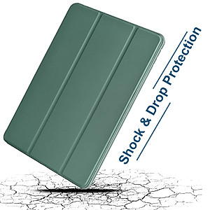 Arae for iPad 10.2 inch Case (9th Generation 2021) & (8th Generation 2020) & (7th Generation 2019) with Pencil Holder Auto Wake/Sleep Feature Standing Cover, Green