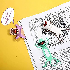 3D Animal Bookmark Cartoon Page Clip Funny Stereo Reading Bookmark for Kids Children Cute Bag fillers Birthday Party Gift - Wolf