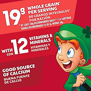 Lucky Charms Gluten Free Cereal with Marshmallows, Kids Breakfast Cereal, Made with Whole Grain, Giant Size, 26.1 oz
