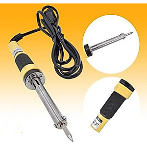MIYAKO 25 Watt Soldering Iron with Heavy Duty Mica Heater, High-Performance Pencil Style Welder with Plastic Handle, Rubber Holder for Heat Dissipation and Replaceable Tip, Fast Stable Heat Up (74B25)