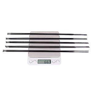 QIYUANMENGYI Bicycle Spokes Bicycle Spokes with Nipples 12PCS Mountain Road Bike Straight Pull Aero Spokes (Color : 261mm)