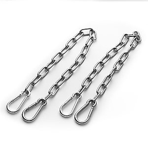2 Pack Extension Chain with 4 Carabiners Snap Hook for Hammocks Stand Chairs Porch Swing, 450 Lbs Capacity
