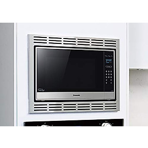 Panasonic 27 TRIM KIT, 27 inch, Silver & Microwave Oven NN-SN966S Stainless Steel Countertop/Built-In with Inverter Technology and Genius Sensor, 2.2 Cubic Foot, 1250W