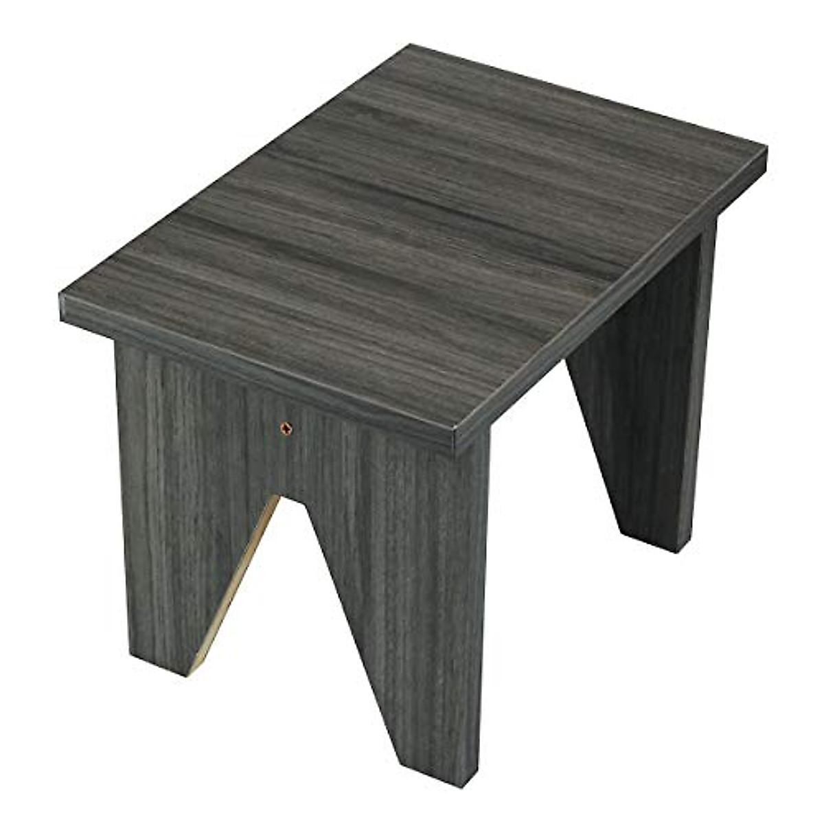Ouya Wooden Step Stool for Adults and Kids Sturdy Footstool with Non Slip Pads for Kitchen Garden and Bedroom Capacity 400 to 500lbs Dark Grey