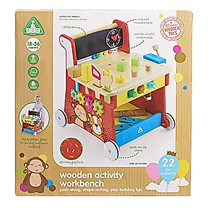Early Learning Centre Wooden Activity Workbench, Imaginative Play, Hand Eye Coordination, Physical Development, Kids Toys for Ages 12 Month, Amazon Exclusive