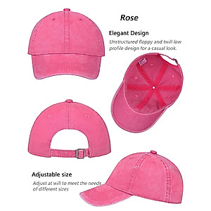 AOSMI 3 Pack Vintage Washed Cotton Dad Hat Baseball Caps Adjustable Men Women Summer Unstructured Soft Low Profile Blank Plain Ball Cap