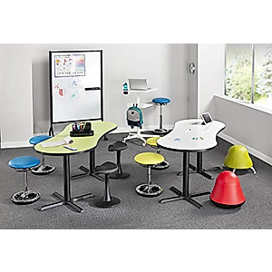 Safco Products 1944WH VUM Pneumatic Height-Adjustable Stand-Up Mobile Laptop Computer Workstation, Mobile Computer Cart, 22.875" D x 30.75" W x 48.25" H