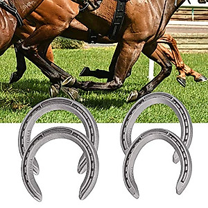 Aluminum Alloy Horseshoe, Horse Riding Tool, Sturdy Horseshoe Accessories, for Horse & Racing(No. 4)