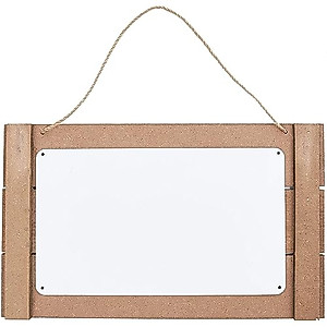 Juvale Interchangeable Welcome Home Sign, Wood Grain Hanging Wall Decor (16 x 9 in, 8 Pieces)