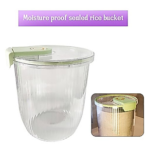 AnRui Flour Storage Container 20 Lbs, Airtight Large Food Container Rice Holder Bin with Measuring Cup for Cereal, Sugar, Oatmeal Kitchen Pantry Organization and Storage, Green
