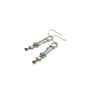 JA.S.JR Designed Geometry Boho Drop Earrings Silver Dangle Earrings for Women