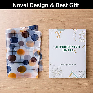 Cooyes Refrigerator Liners – Premium Refrigerator Shelf Liners – 9pcs Fridge Liners Washable – Easy to Use and Adjustable Shelf Liners for Refrigerators – Anti-Slip Texture – Novel Design