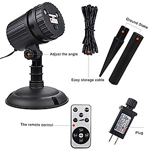 Christmas Laser Lights, Christmas Lights Projector Outdoor Christmas Decoration, Led Decorative Projector, Remote Control, 8 Patterns Decorative Light for Outdoor Indoor, Xmas, New Year, Yard, Patio