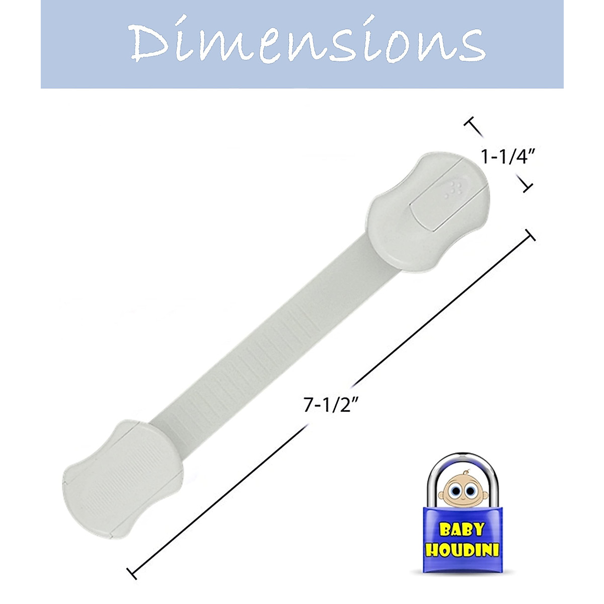 Baby Proofing Strap Locks for Child Safety and Child Proofing Your Home, Fridge, Drawers, Stove, Toilet, Dishwasher, Oven and More | Free Bonus - 2 Free Straps and Spare 3M Tape