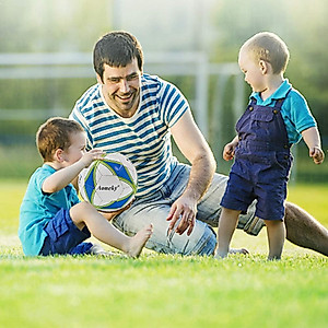 Aoneky Kids Deflated Mini Soccer Ball for Boy Girl Aged 3-8 Years Old,Dogs,Size 3, Small