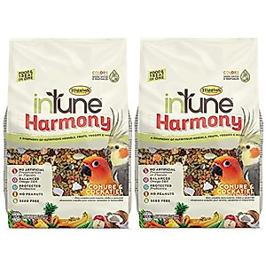 Higgins 2 Pack of Intune Harmony Food for Conures, Cockatiels, Lovebirds and Parrotlets, 2 Pounds Each