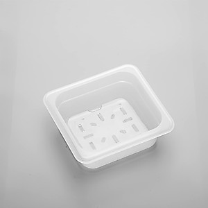BIEAMA Plastic Drain Shelf for 1/6 Size Food Pan Clear 2 Pack,Commercial