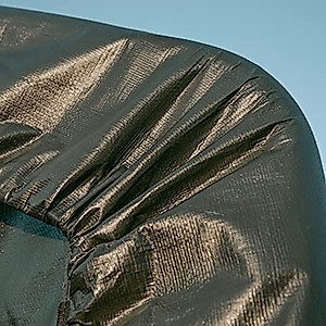 Scotts 10' x 15' x 8' All Season Outdoor Storage Shed with Waterproof Cover, Green