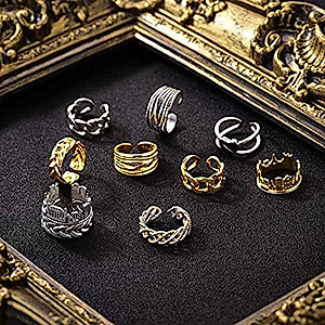 Silvora S925 Link Chain Open Ring, Sterling Silver Ring for Women Statement Engagement Enhancers Ring Engraving Customized Personalized (Send Gift Box)