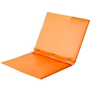 Amazon Basics Heavy Duty Plastic Folders with 2 Pockets for Letter Size Paper, Pack of 12