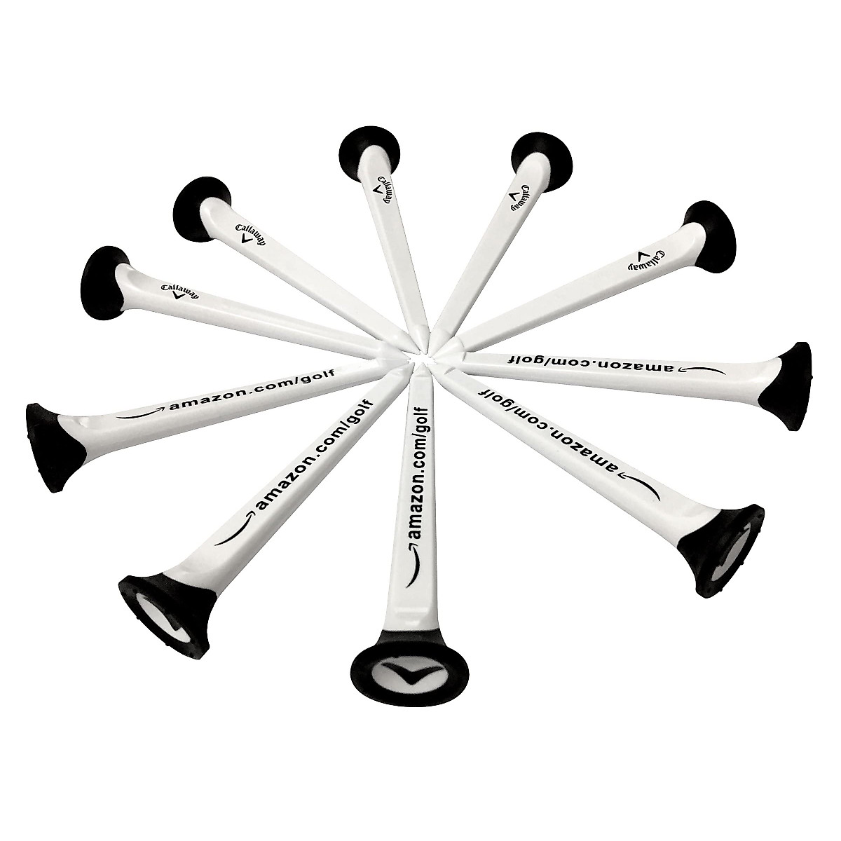 Callaway Par-Tee Plastic Golf Tees, 10 Pack,White